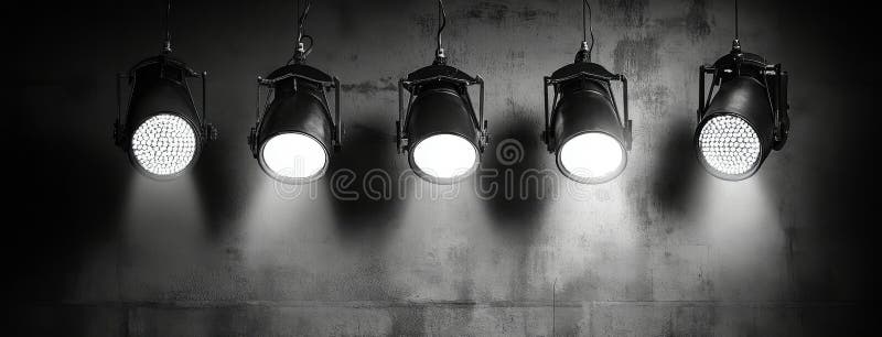 A Plain White Background with Evenly Spaced Identical Black Stage ...