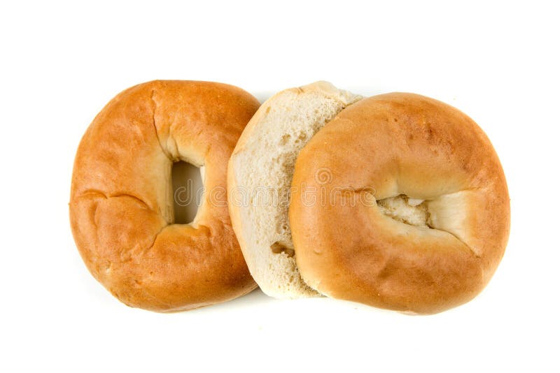 Plain white bagels stock photo. Image of yeast, healthy - 83457982
