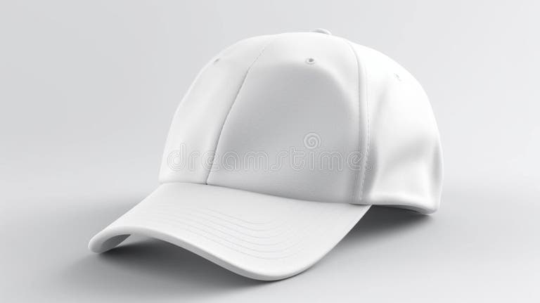 Plain White Baseball Cap Mockup Stock Image - Image of template ...