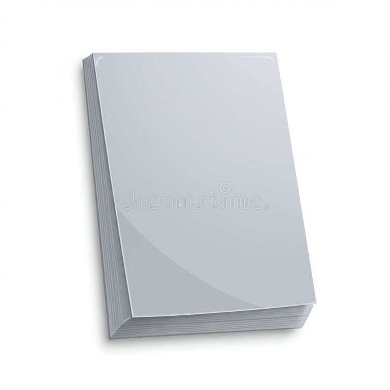 A Plain White Book with a Glossy Finish Rests on a Surface. the Cover ...