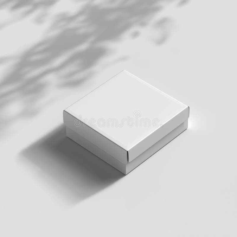 Simple White Box on a Smooth Surface with Soft Shadows Stock Image ...