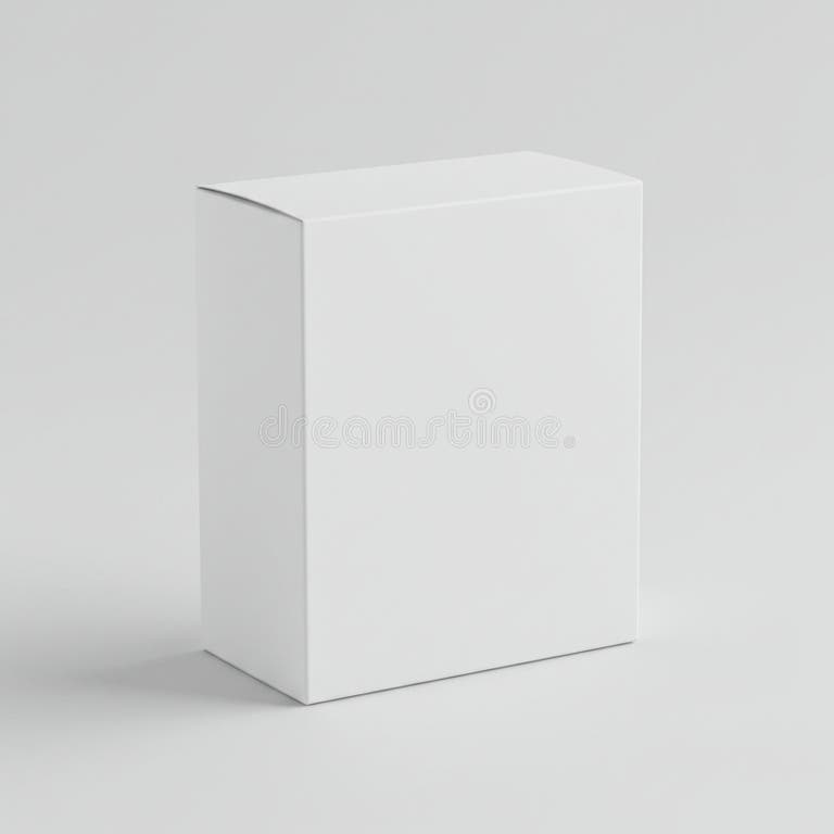 A Plain White Cardboard Box with a Simple, Rectangular Shape. the Box ...