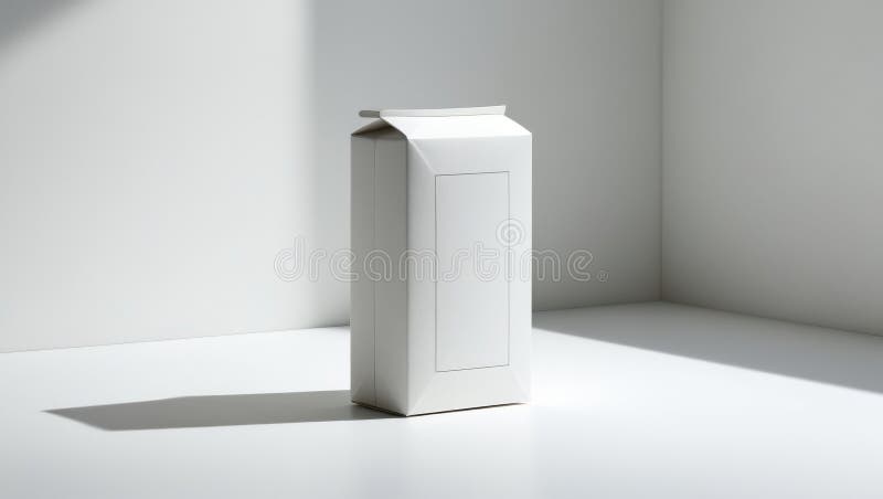 Plain White Cereal Box Isolated on White, Ideal for Packaging Design ...