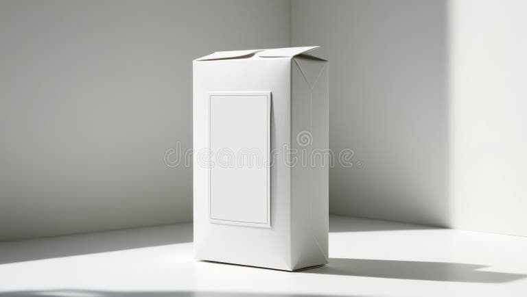 Plain White Cereal Box Isolated on White, Ideal for Packaging Design ...