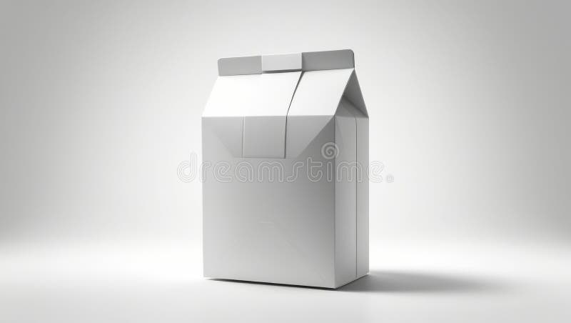 Plain White Cereal Box Isolated on White, Ideal for Packaging Design ...