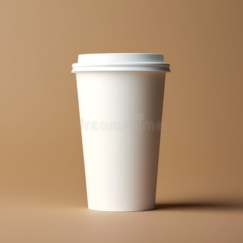 Plain White Coffee Papercup, Ai Generative Stock Illustration ...