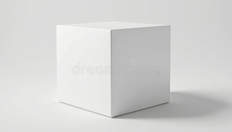 Plain White Cube Box Neutral Background Minimalist Design Stock Photos ...