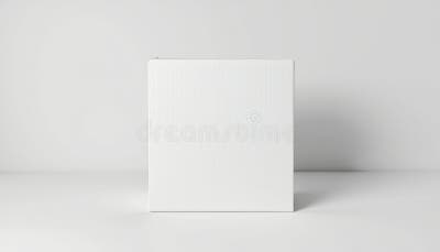 Plain White Cube Box on Neutral Background, Product Mockup Stock Photo ...