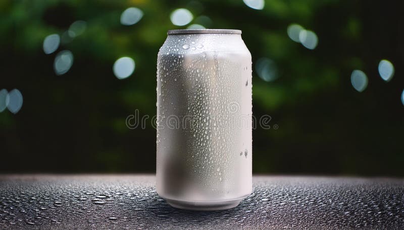 Plain White Empty Aluminum Drink Can Stock Illustration - Illustration ...