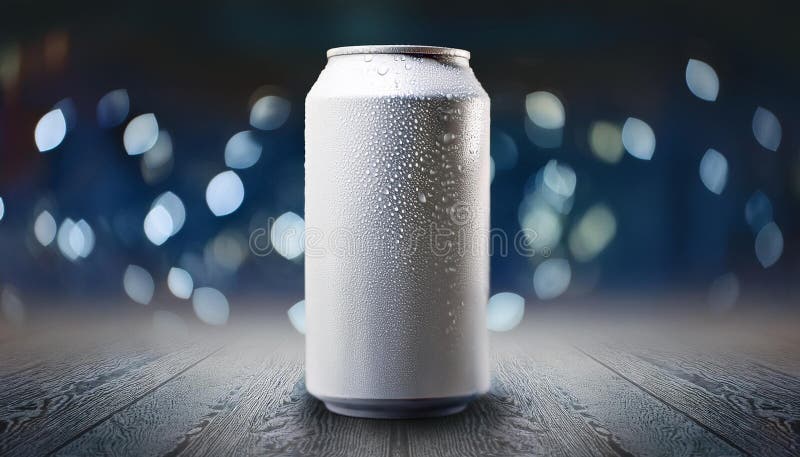 Plain White Empty Aluminum Drink Can Stock Illustration - Illustration ...
