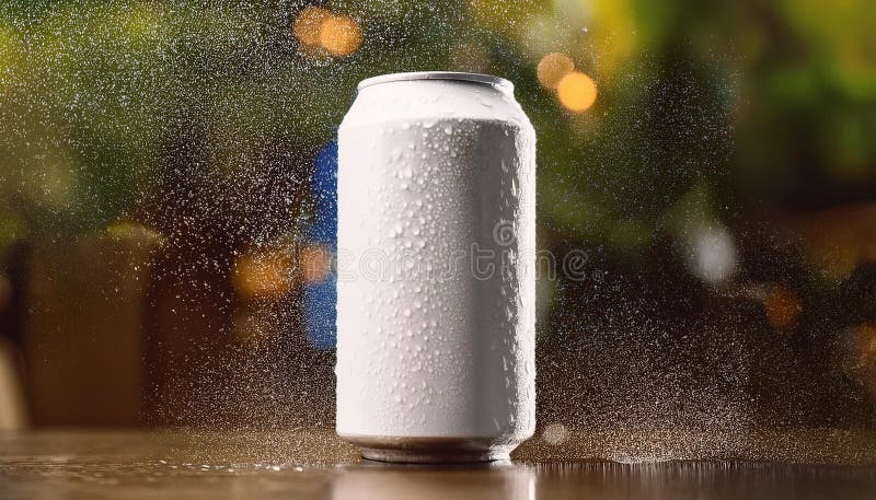 Plain White Empty Aluminum Drink Can Stock Illustration - Illustration ...