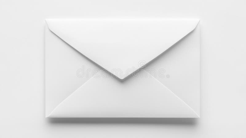 Simple White Envelope on a Plain Backdrop Suitable for Various Mailing ...