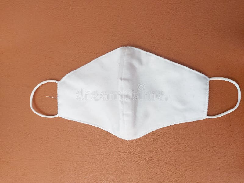 The Plain White Fabric Mask Stock Image - Image of pattern, leather ...