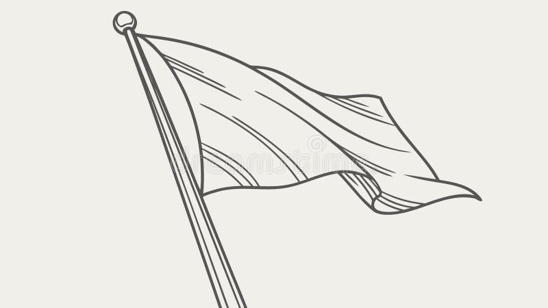 Plain White Flag, Symbol of Surrender or Purity, Vector Design ...