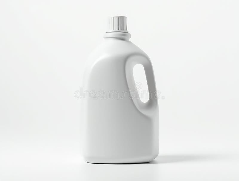 A Plain White Gallon Container Stands on a Smooth, Illuminated Surface ...