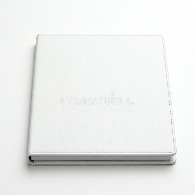 A Plain White Notebook Mockup Isolated on a White Background Stock ...