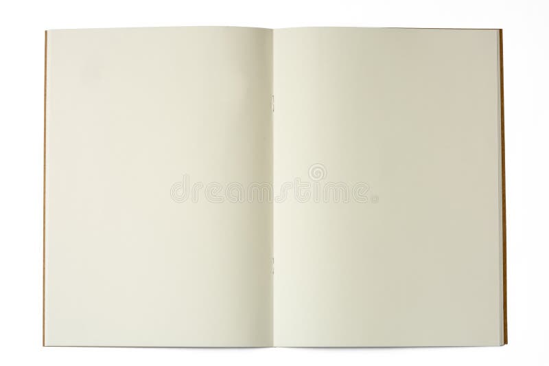 The Plain White Paper Notebook, No Lines Stock Image - Image of paper ...