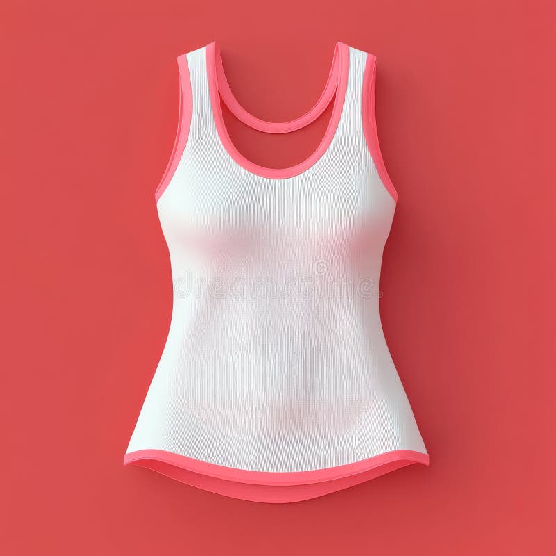 Plain White and Pink Tank Top Set on a Red Background Stock Photo ...