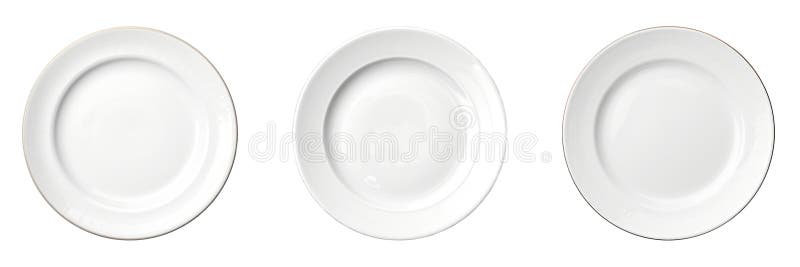 Plain White Ceramic Plate Isolated Transparent Background Stock Photos ...