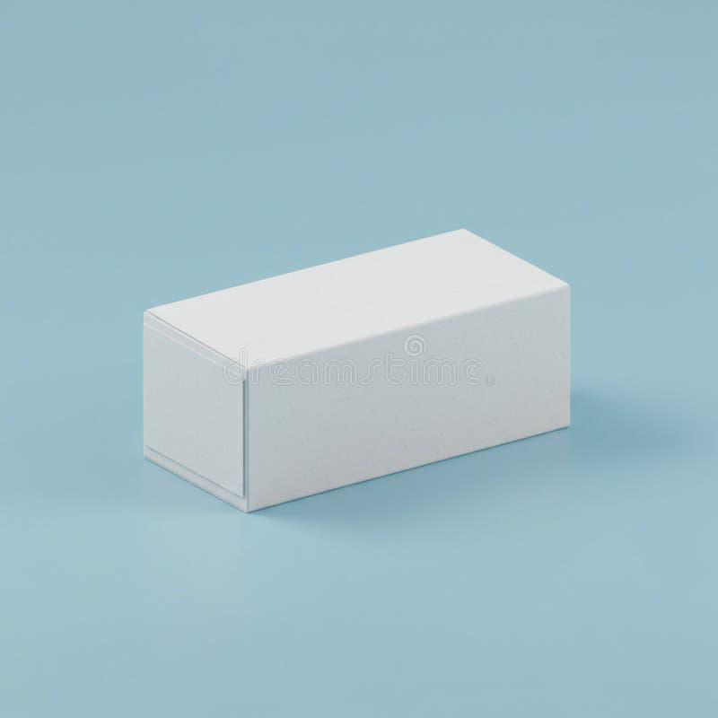A Plain White Rectangular Box with Sharp Edges, Placed on a Smooth ...