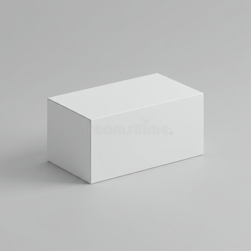 A Plain White Rectangular Box on a Smooth, Light Gray Surface. the Box ...