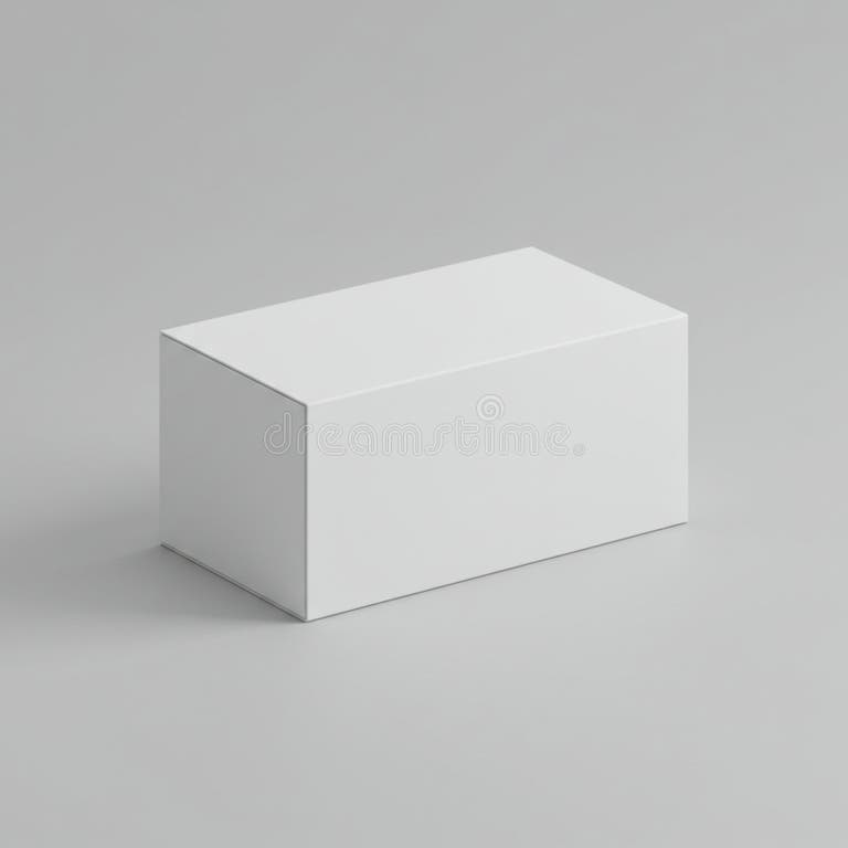A Plain White Rectangular Box on a Smooth, Light Gray Surface. the Box ...
