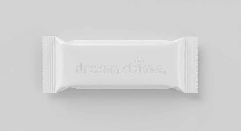 A Plain, White, Rectangular Packaging Wrapper with Sealed Edges. the ...