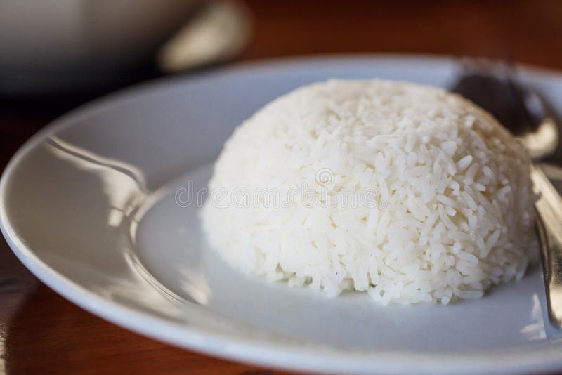 Plain white rice stock photo. Image of cuisine, agriculture - 117227486