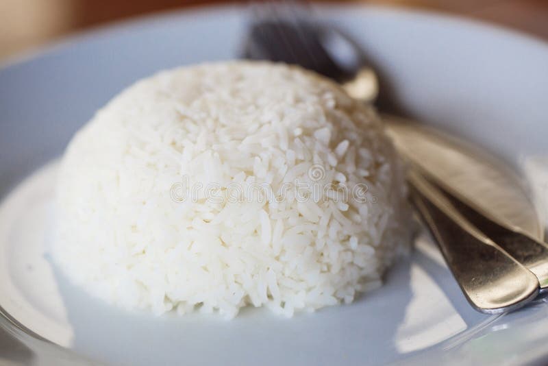 Plain white rice stock photo. Image of cereal, lunch - 117227178