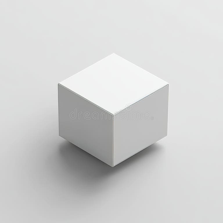 A Plain White Square Canvas Displayed on a Bare Wall Stock Photo ...