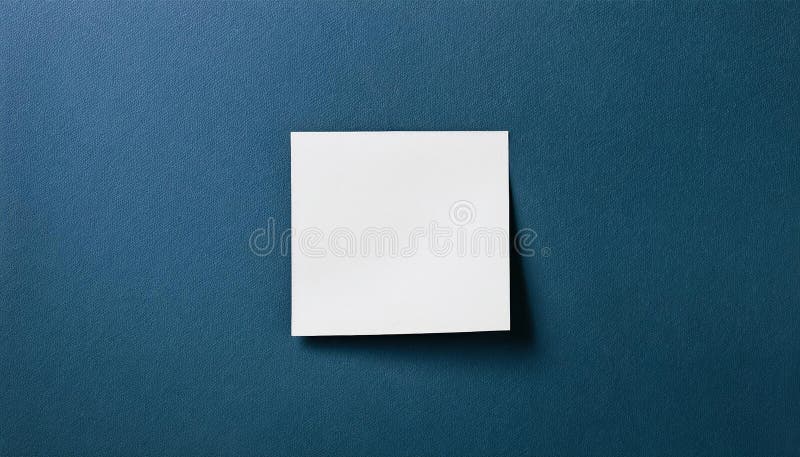 Blank Sticky Note on a Blue Background Waiting for a Message or ...