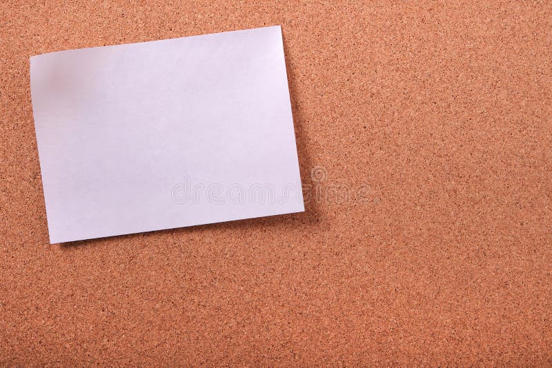 Plain White Sticky Post Note Cork Notice Board Background Stock Photo ...