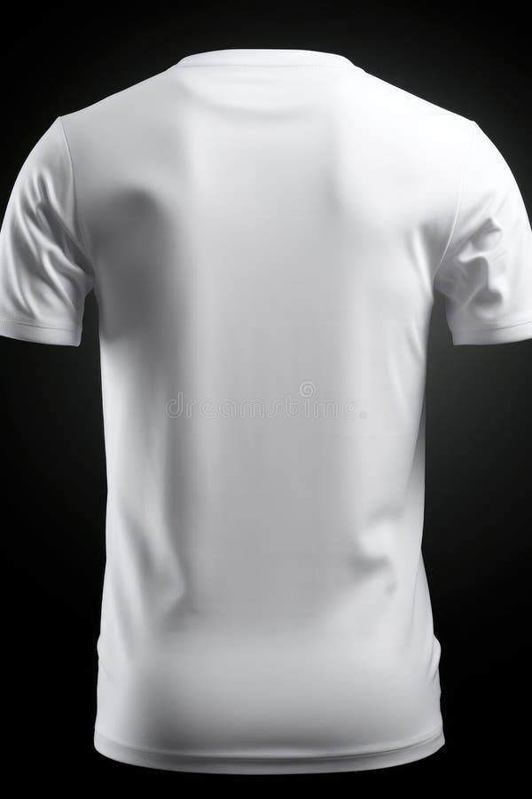 Plain White T-Shirt Back View for Mockup and Design Projects. Stock ...