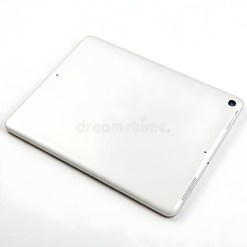 Plain White Tablet Pro Isolated on White Background Stock Illustration ...