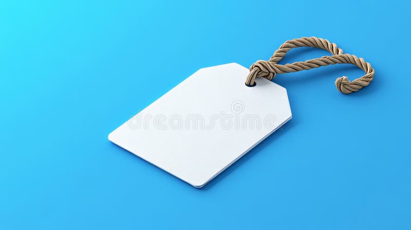 A Plain White Tag with a Rectangular Shape and Straightforward Design ...