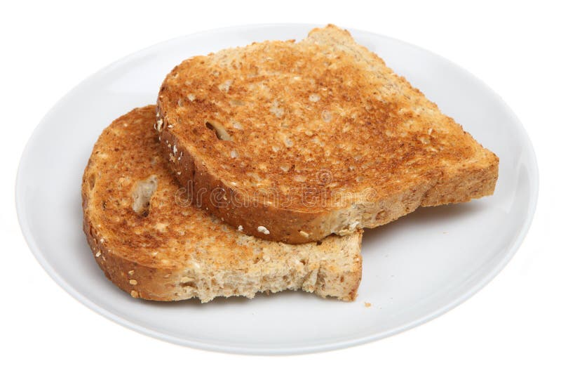 Plain Toast stock photo. Image of breakfast, pieces, plate - 13460366