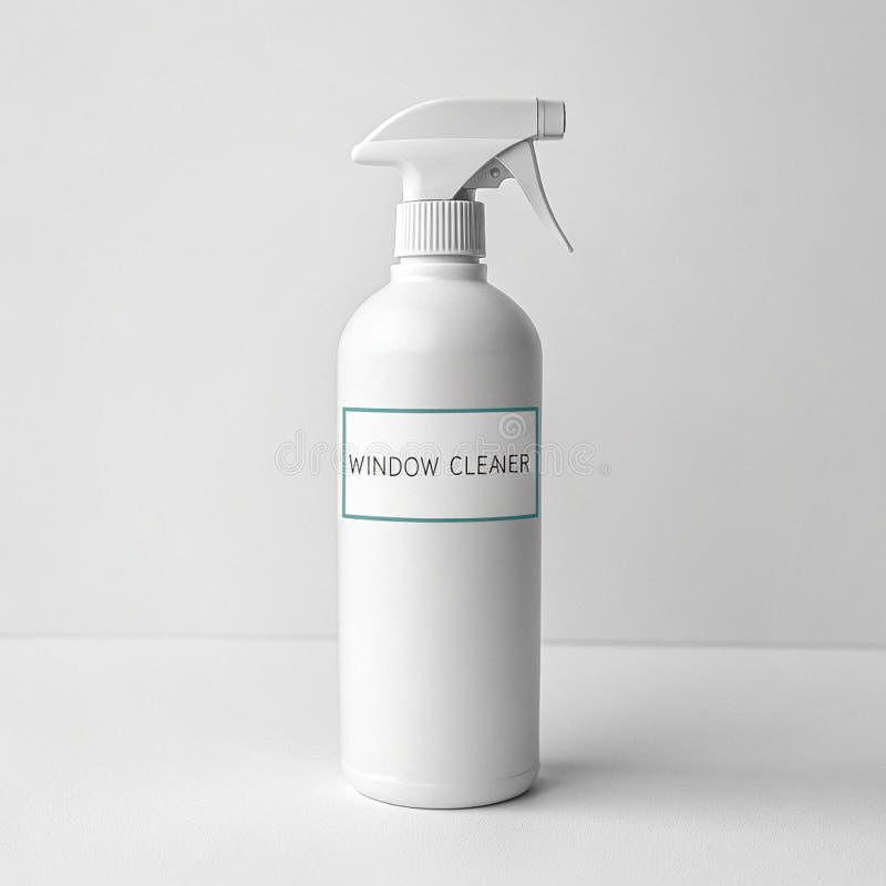 Plain Window Cleaner Bottle Minimalist Labeling Stock Illustration ...