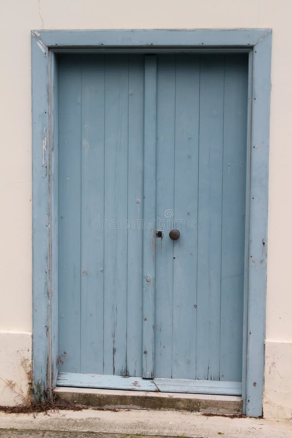 Plain wooden blue door stock image. Image of traditional - 146529537