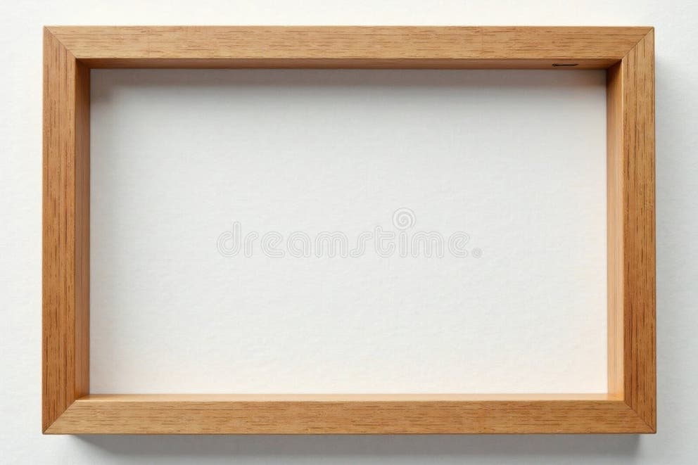 Plain Wooden Rectangular Frame, Smooth Surface , Blank, Template Design ...