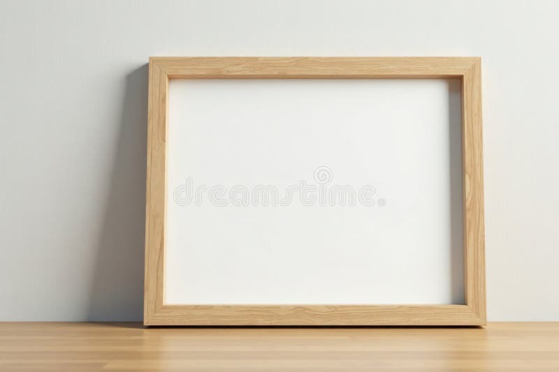 Plain Wooden Rectangular Frame, Smooth Surface , Border, Mockup Stock ...