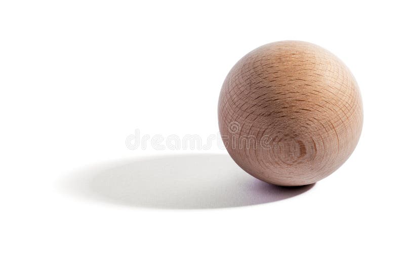 Plain wooden sphere stock image. Image of sphere, shadow - 56364695