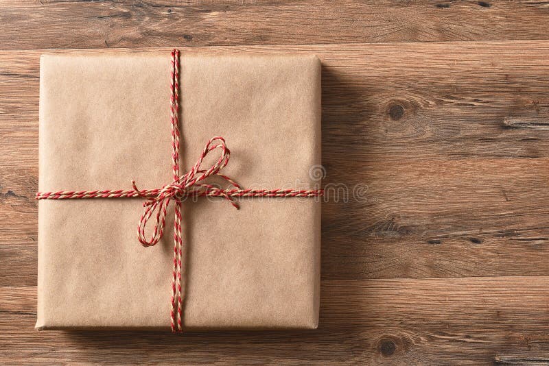 Plain Wrapped Present stock image. Image of tied, plain - 77745165