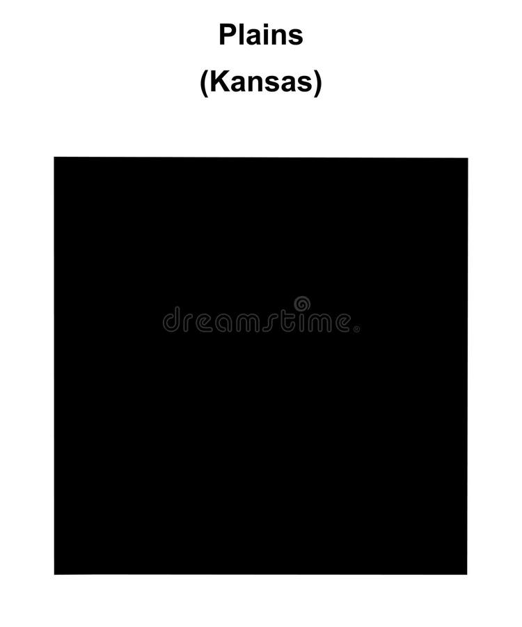 Plains outline map stock vector. Illustration of administrative - 387289912