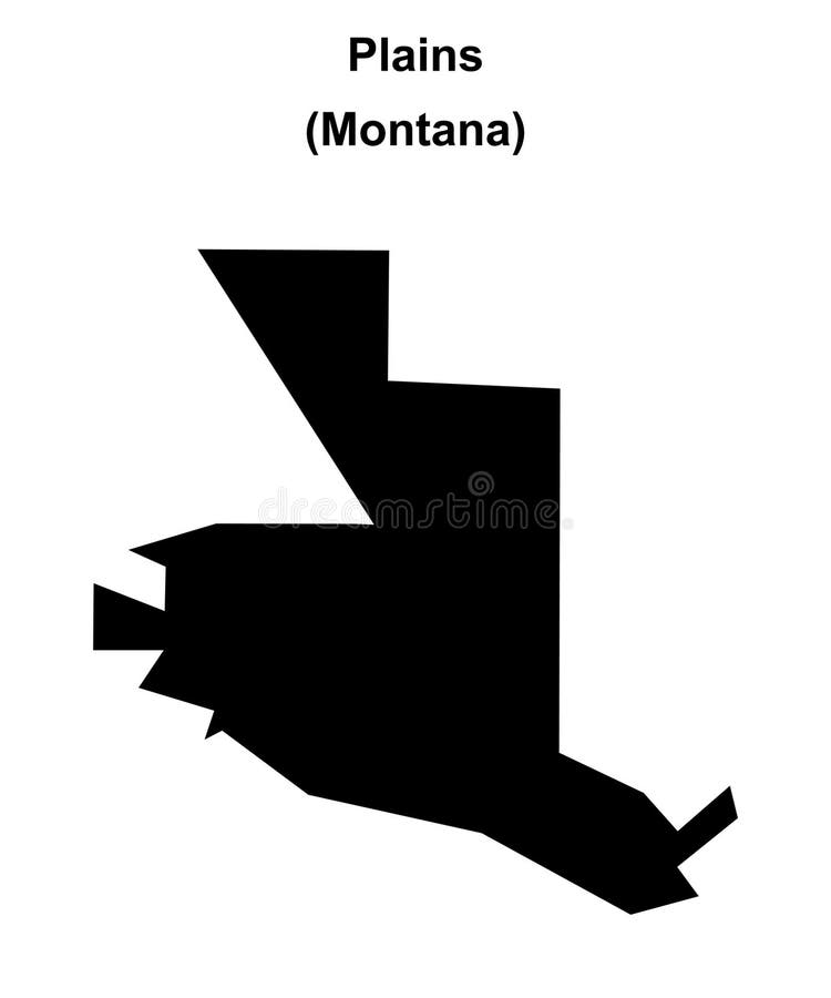 Plains outline map stock vector. Illustration of isolated - 387466182