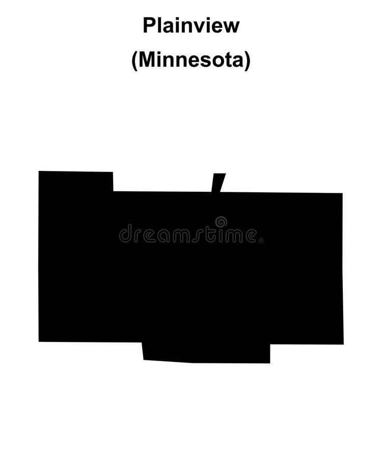 Plainview outline map stock illustration. Illustration of region ...