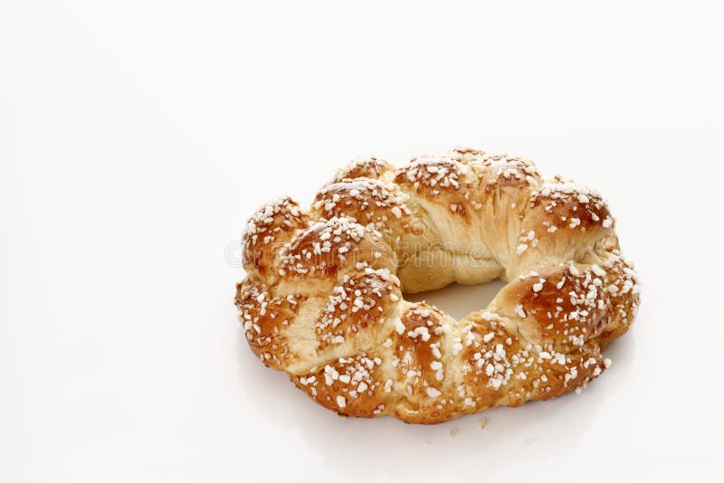 Plaited Yeast Wreath White Background Ester Pastry Stock Photos - Free ...