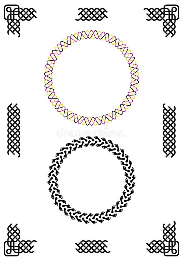 Plaits as design elements stock vector. Illustration of corner - 72608652