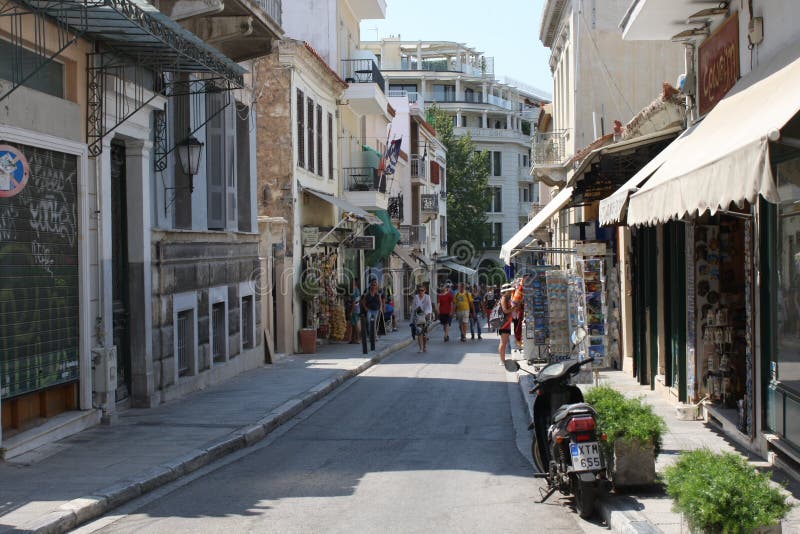 Plaka in Athens, Greece editorial photography. Image of culture - 96770772