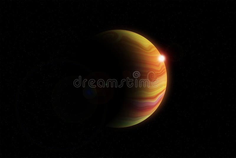 Planète gazeuse géante illustration stock. Illustration du planète ...
