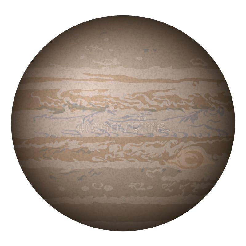 Planète Jupiter Isolated illustration stock. Illustration du grand ...